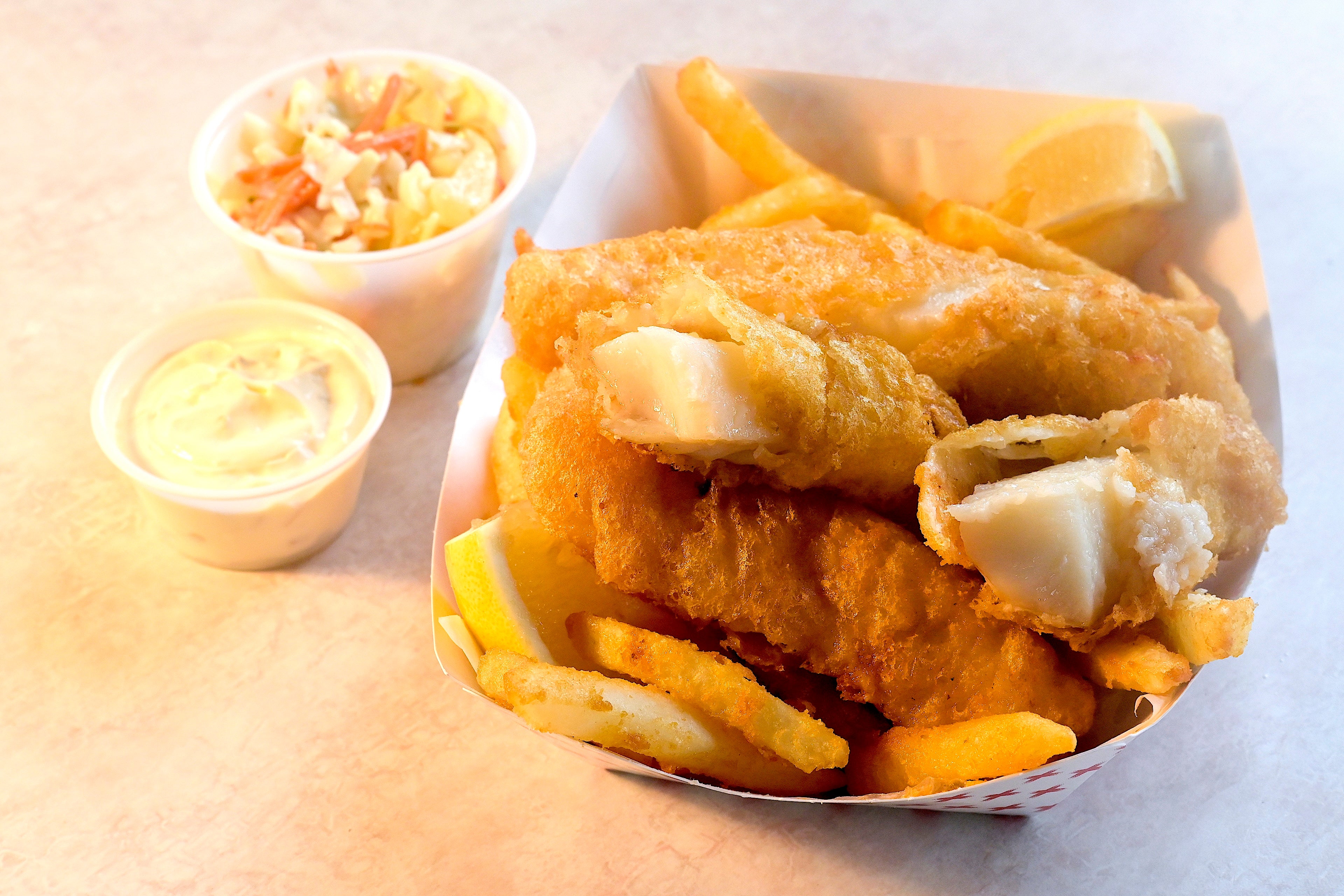 Ling Cod Fish & Chips – Bell Buoy